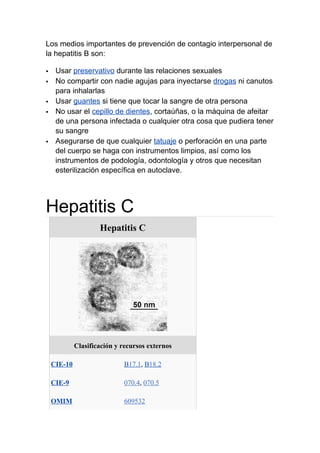 Se Puede Contraer Hepatitis Por Tocar Algo