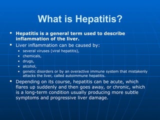Hepatitis Virus - introduction, categorize and epidemis | PPT