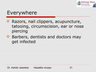 Hepatitis viruses - Heptatitis A, B, C, D and E, clinical features ...