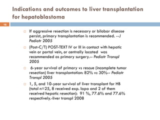 Hepatoblastoma and hepatocellular carcinoma in children | PDF