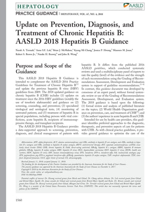 Hepatology - 2018 - Terrault - Update on prevention diagnosis and ...