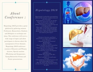 Hepatology Conferences 2019 | Liver Conferences 2019 | PPT