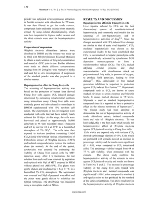 Hepatoprotective wrightia tinctoria against ccl4 induced toxicity | PDF