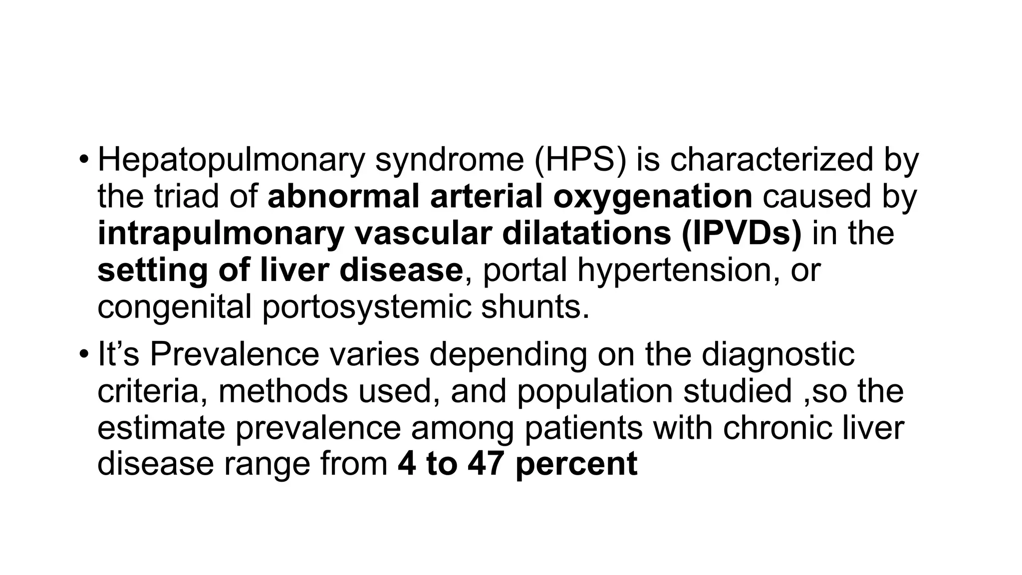 Hepatopulmonary syndrome | PPTX