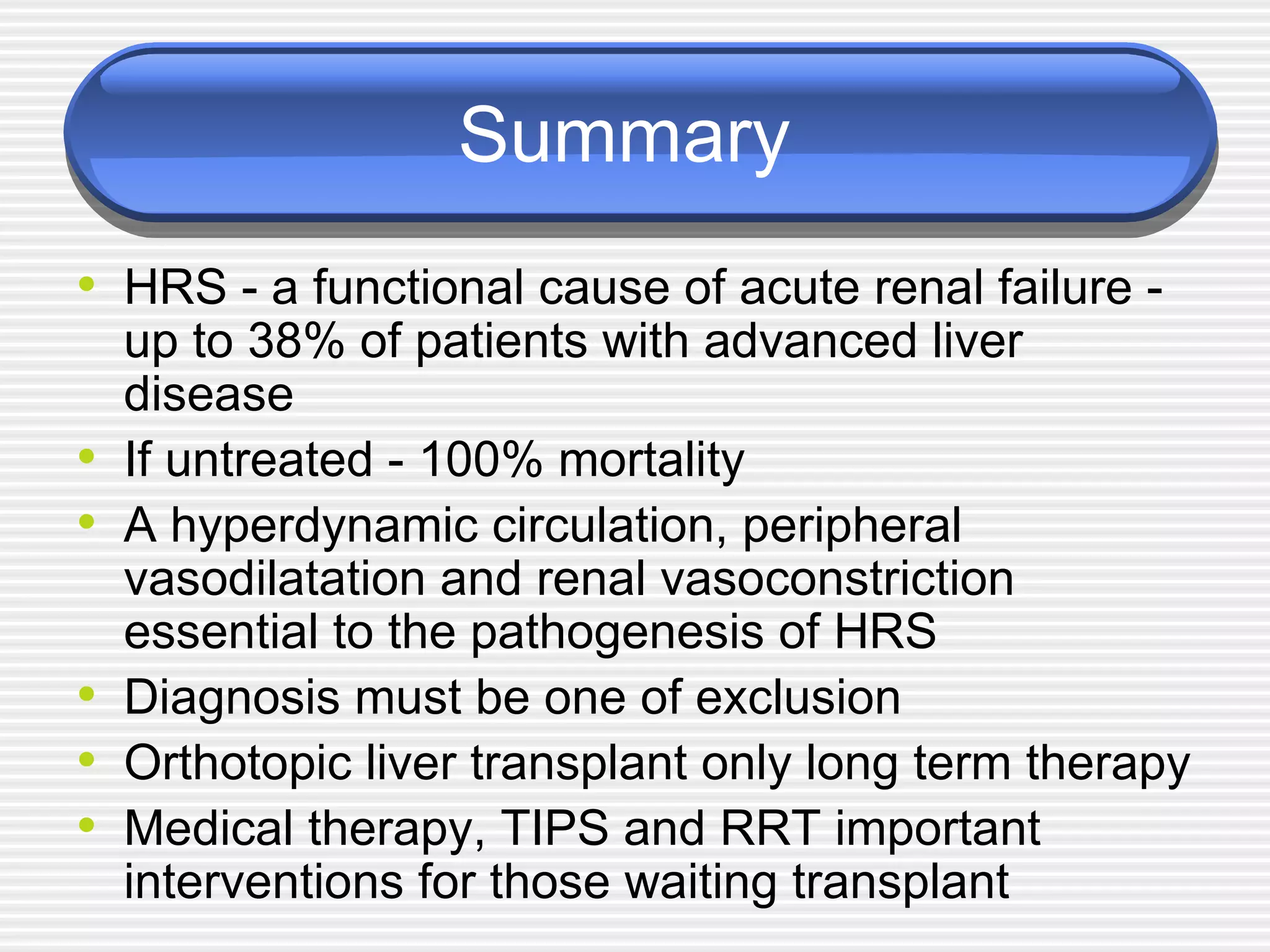 Hepatorenal Syndrome | PPT