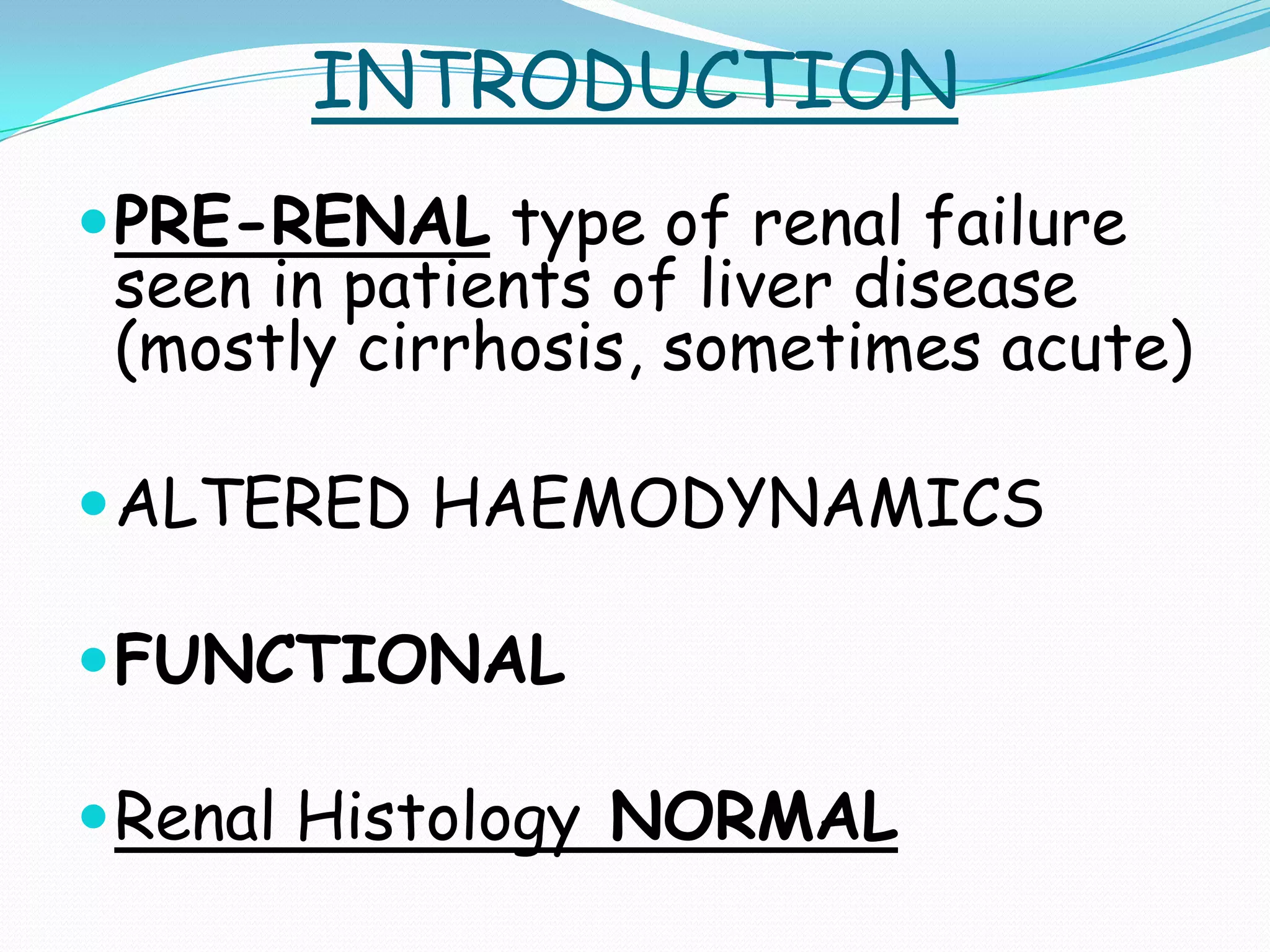 Hepatorenal syndrome | PPTX