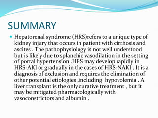 Hepato Renal Syndrome.pptx666666666666666 | PPTX