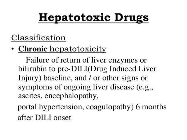 Hepatotoxic drugs