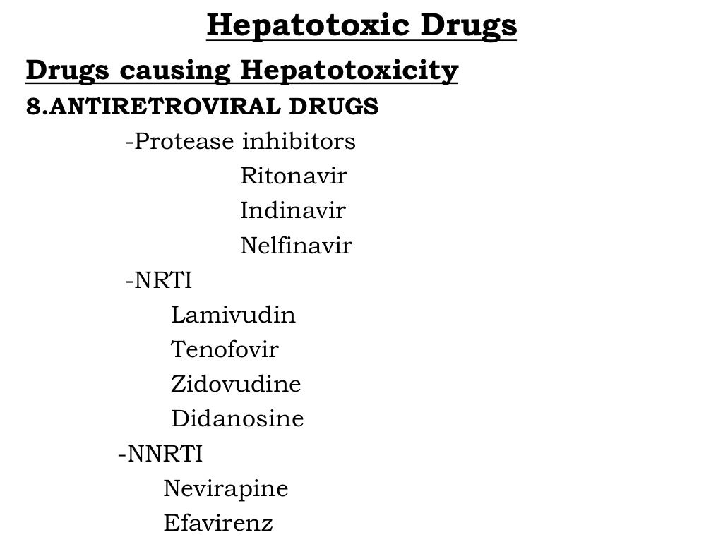 Hepatotoxic drugs