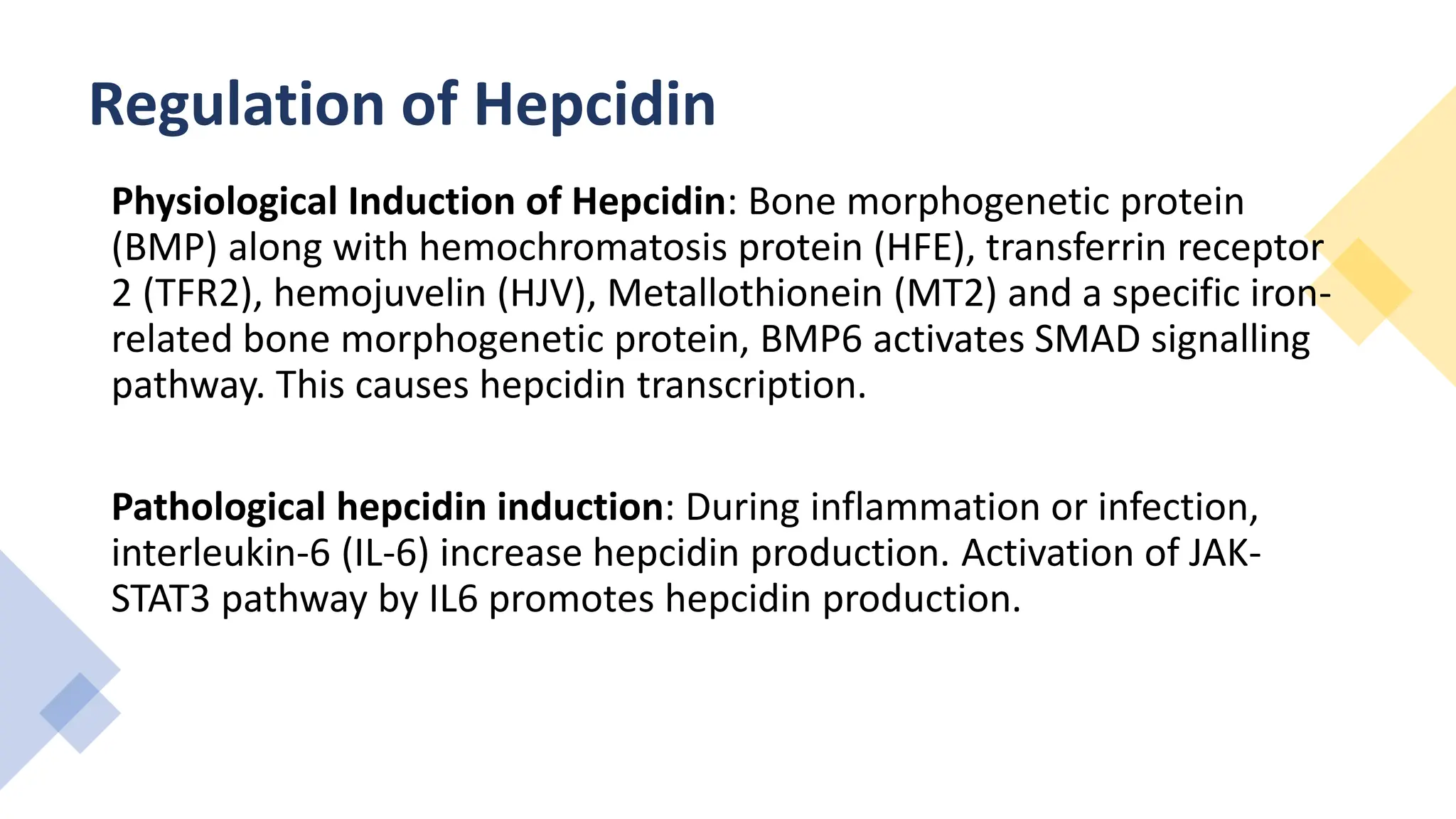 Hepcidin - Regulation and its role in Iron metabolism | PPTX