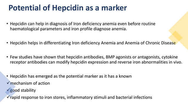 Hepcidin - Regulation and its role in Iron metabolism | PPTX | Blood ...