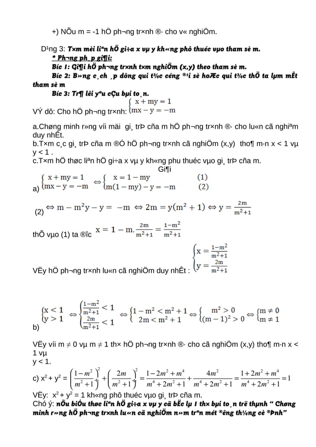 He phuong trinh chua tham so | PDF