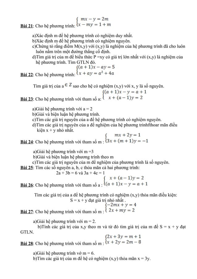 He phuong trinh chua tham so | PDF