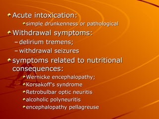 Neurological complications of alcoholism | PPT