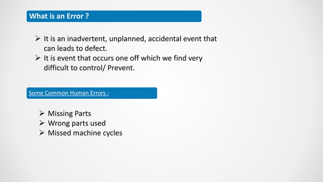 Human Error Prevention | PPTX
