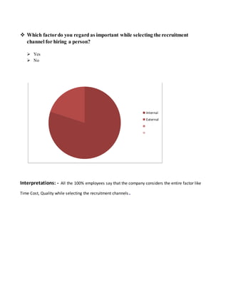 Summer Training Report on recruitment channels evaluation | DOCX
