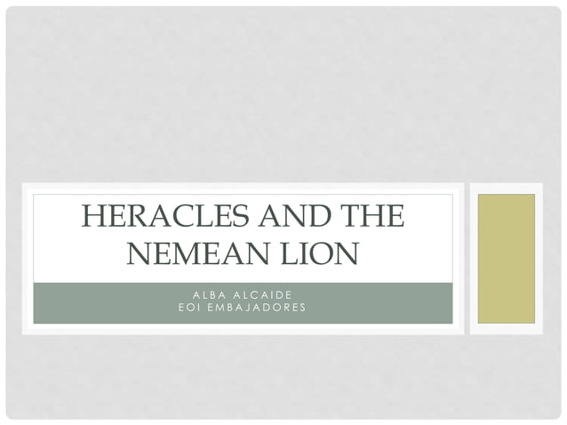 Heracles and the nemean lion | PPTX