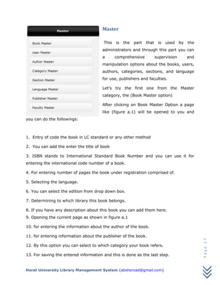 Herat University Library Management System English User Manual | PDF
