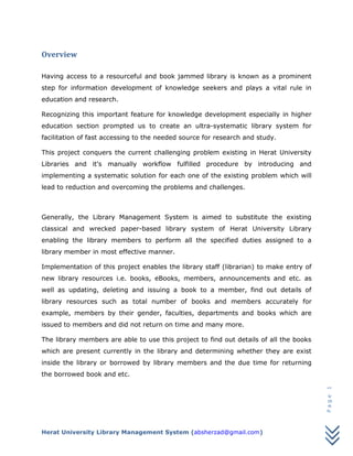 Herat University Library Management System English User Manual | PDF