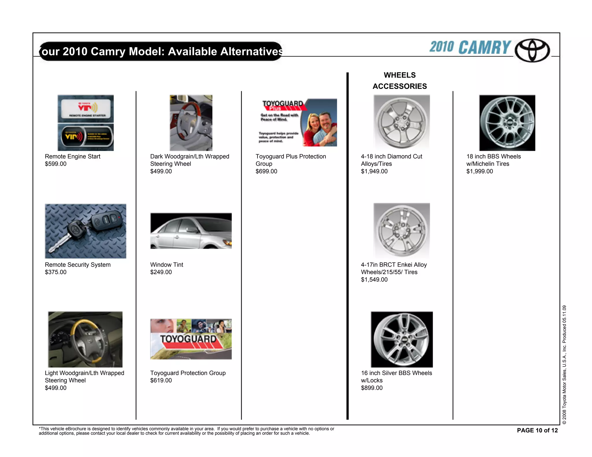 Herb Chambers 2010 Toyota Camry Brochure | PDF