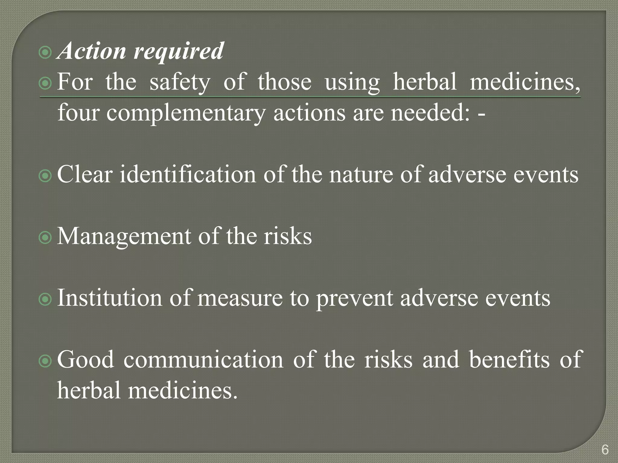 Safety Monitoring of Natural Medicine | PPTX