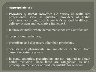 Safety Monitoring of Natural Medicine | PPTX