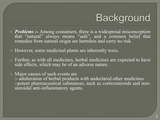 Safety Monitoring of Natural Medicine | PPTX