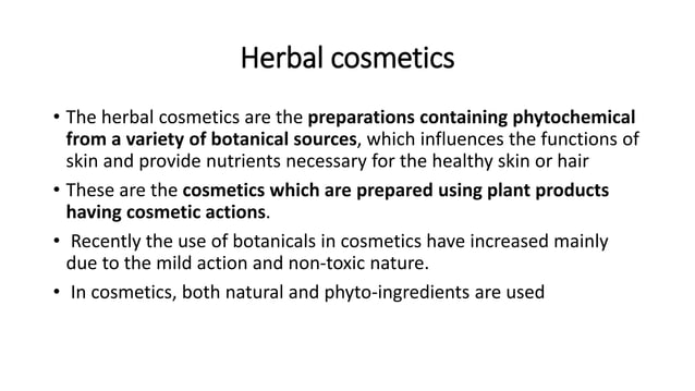 Herbal-cosmetics introduction. .pdf | Herbs and Supplements ...