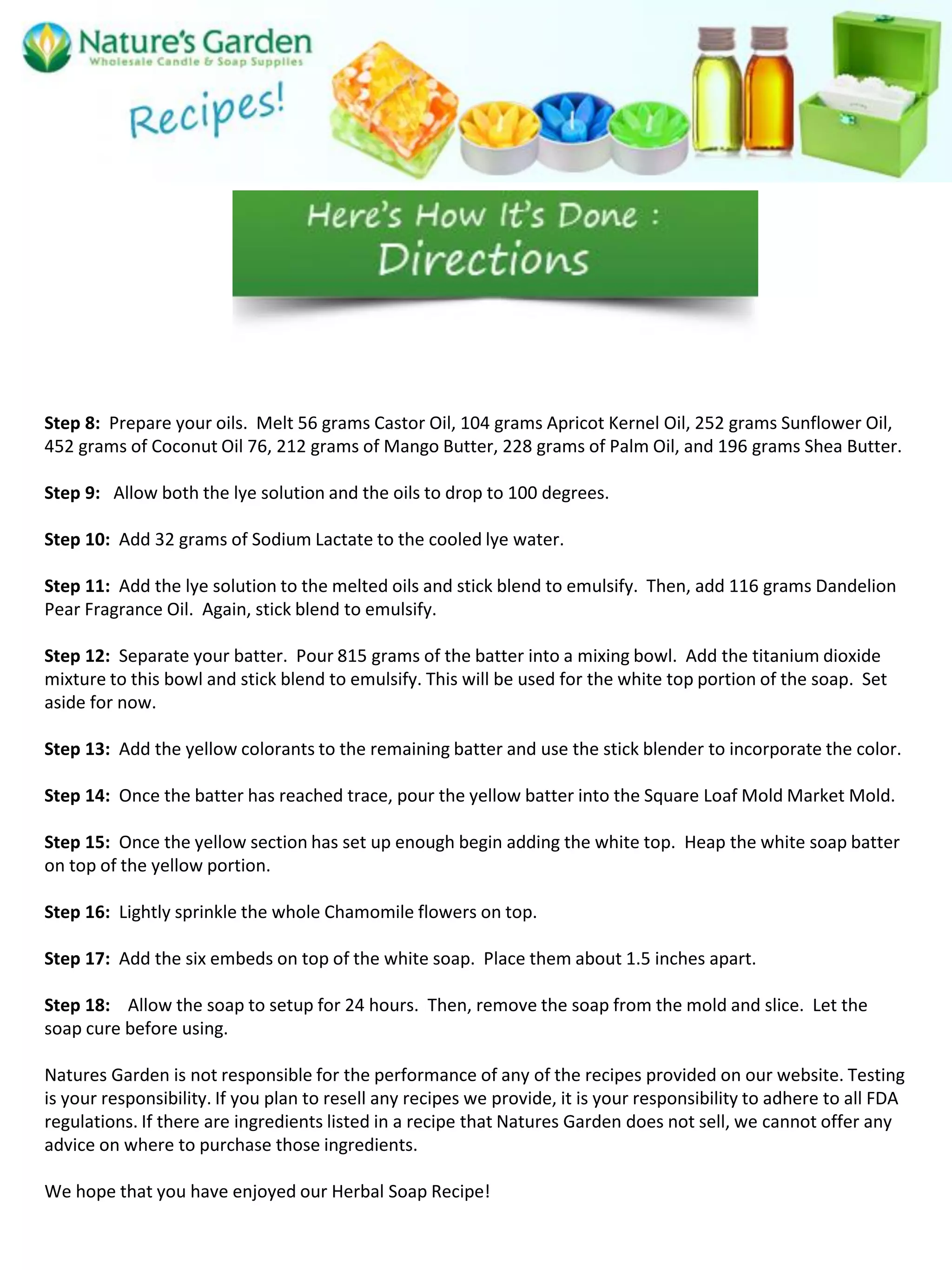 Herbal soap recipe | PDF