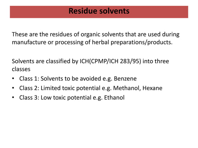 Potentially hazardous contaminants and residues in herbal medicines and ...