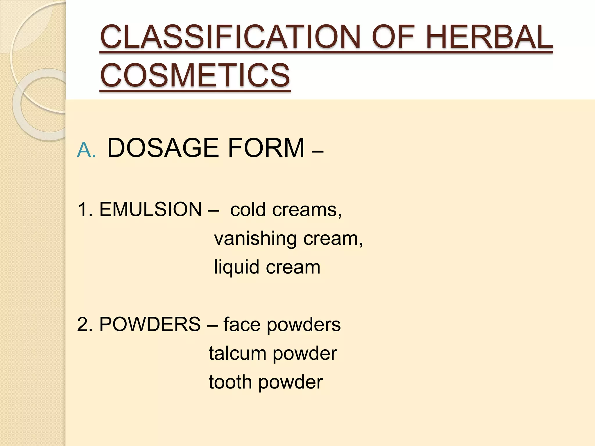 Herbal cosmetics, Classification, Economic aspects and Industries ...