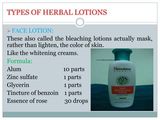 Herbal cosmetics final ppt | PPTX