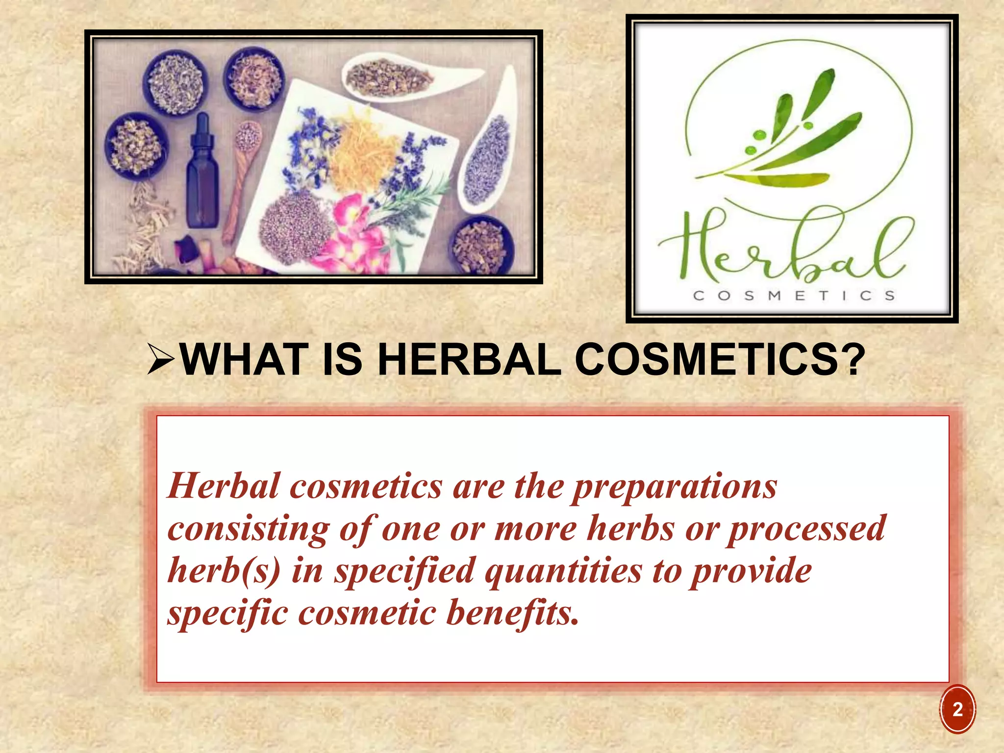 Herbal cosmetics seminar | PPTX