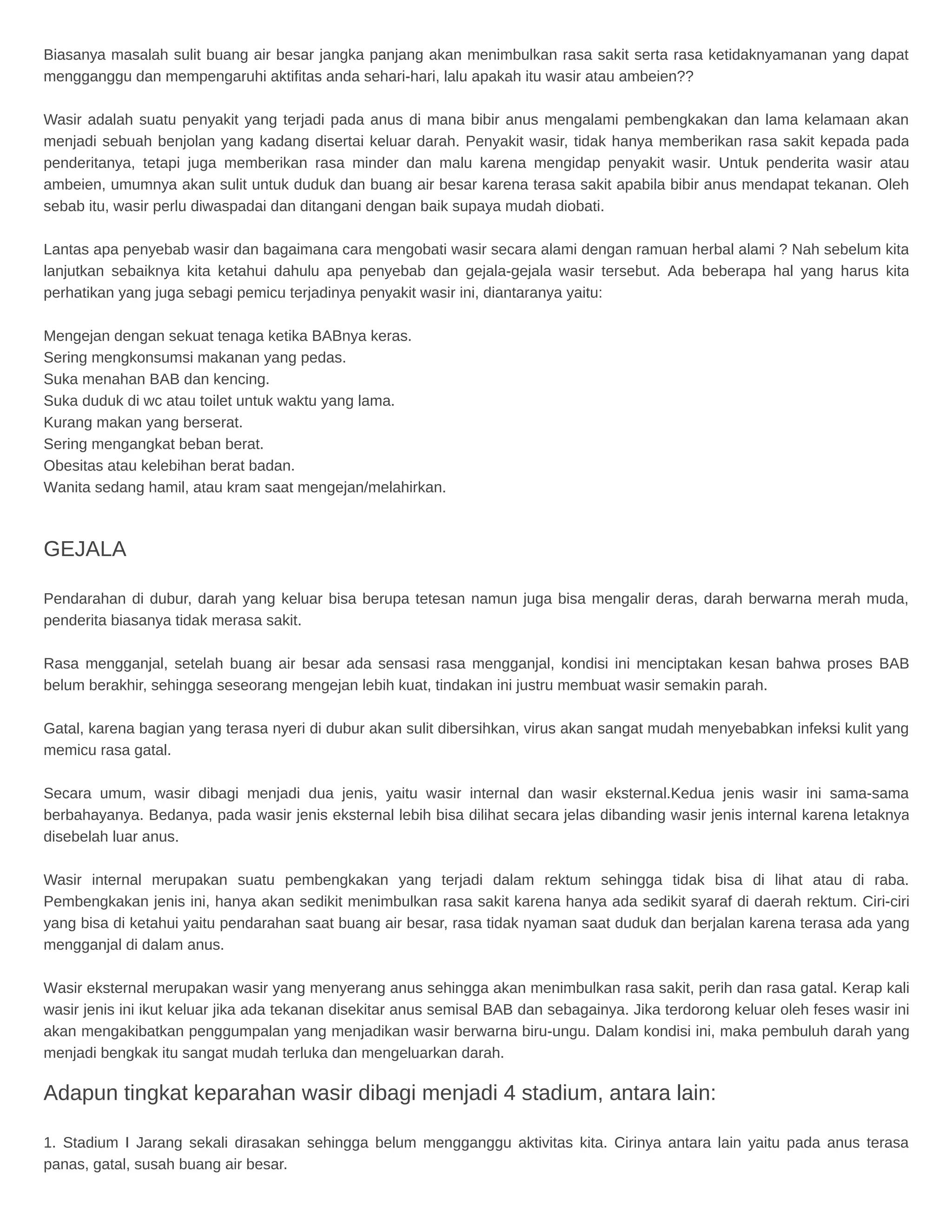 cara mengobati wasir ringan | PDF