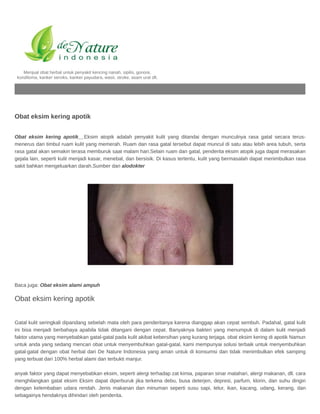 obat eksim kering apotik | PDF