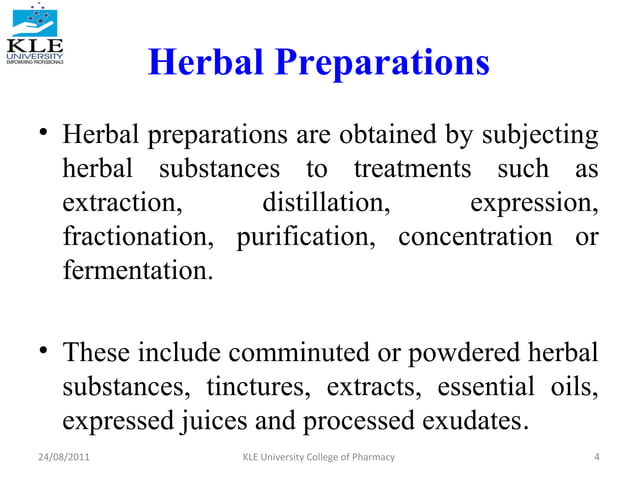 Herbal drug formulation and evaluation | PPT | Herbs and Supplements ...