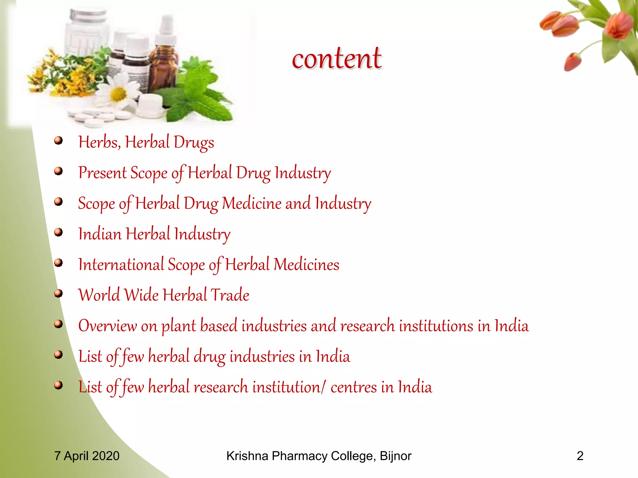 Herbal drug industry (unit 5) | PPTX