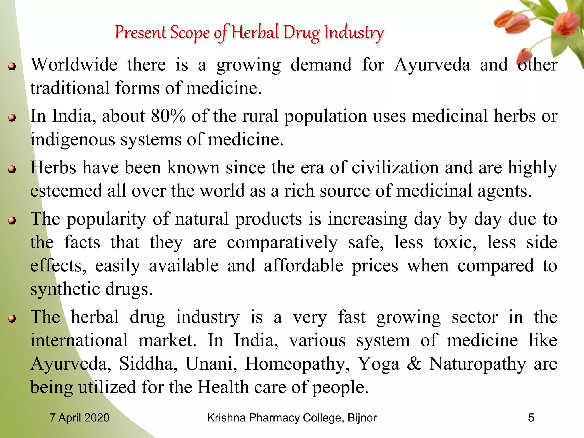 Herbal drug industry (unit 5) | PPTX
