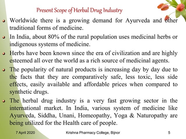 Herbal drug industry (unit 5) | PPTX | Herbs and Supplements ...
