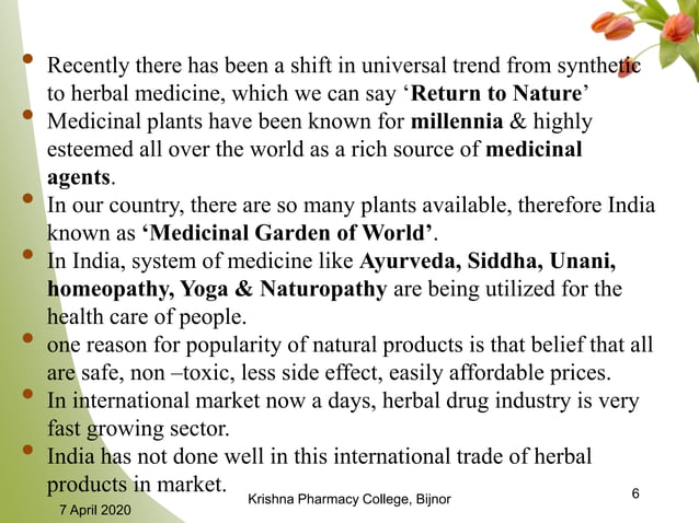 Herbal drug industry (unit 5) | PPTX | Herbs and Supplements ...