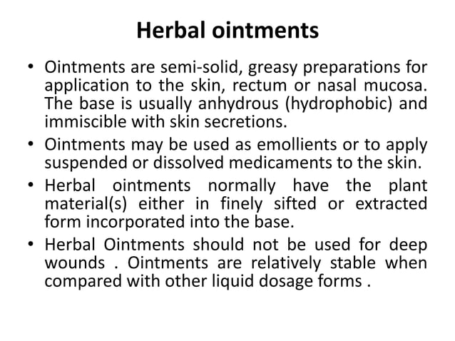 Herbal Drug Preparation - Different Dosage Forms | PPTX