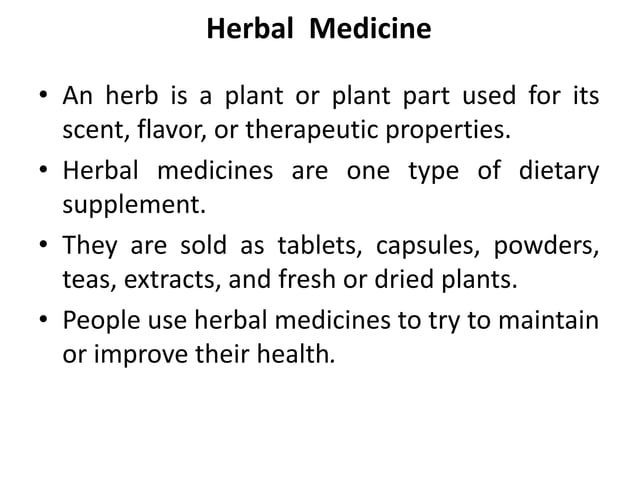 Herbal Drug Preparation - Different Dosage Forms | PPTX