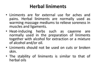 Herbal Drug Preparation - Different Dosage Forms | PPTX