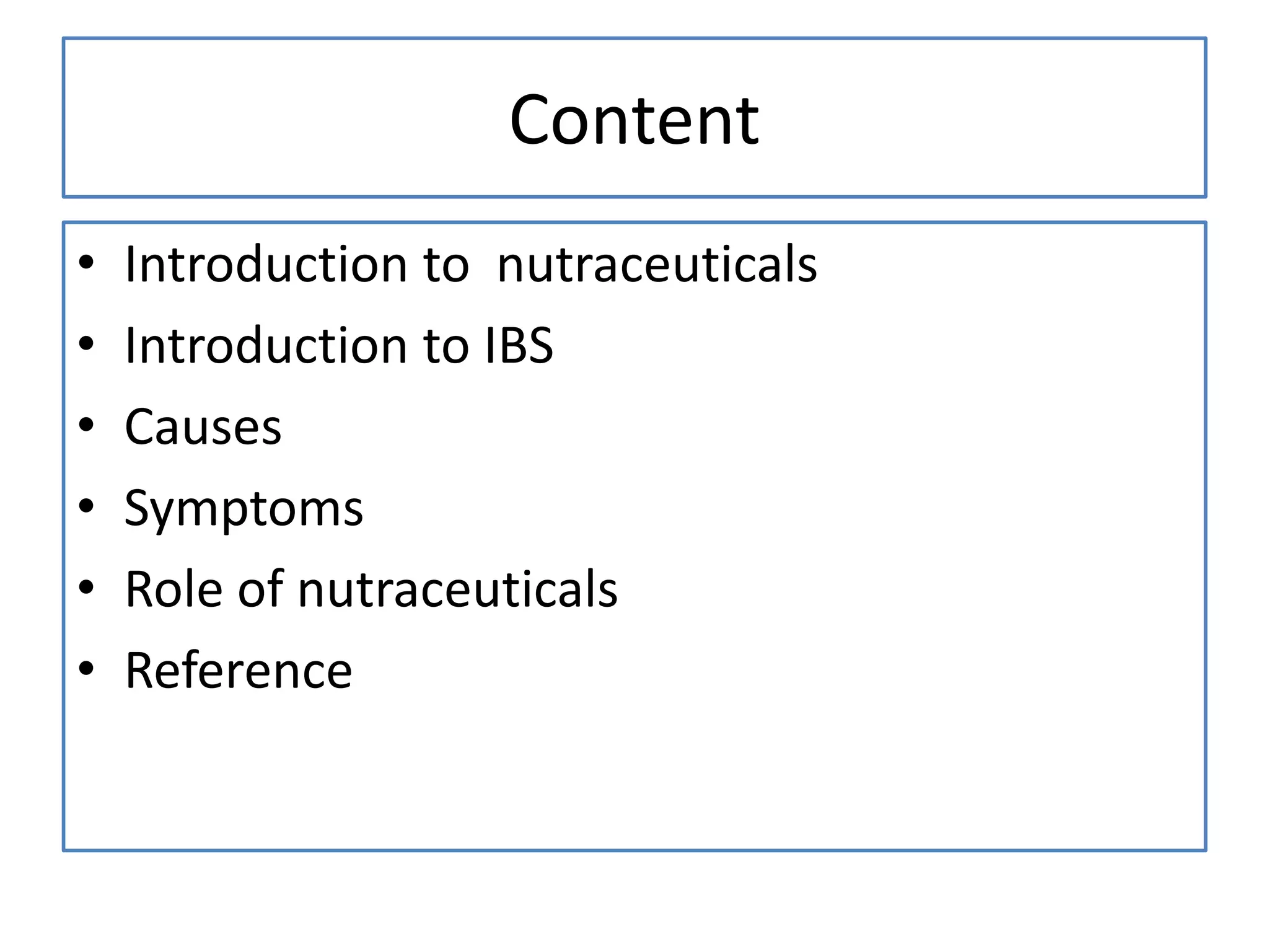 Nutraceutical in Irritable bowel syndrome (IBS) | PPTX