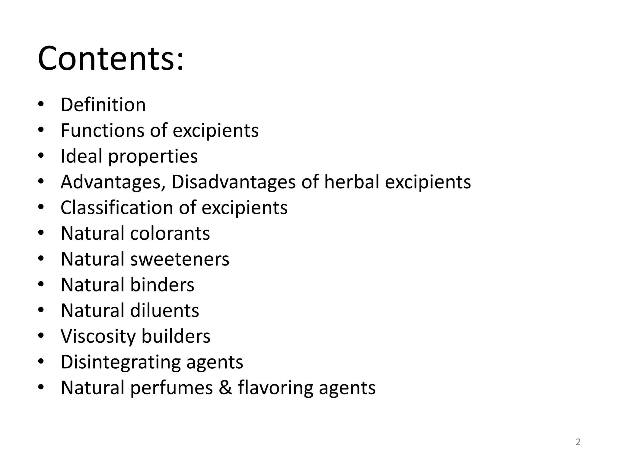 Herbal excipients | PPTX