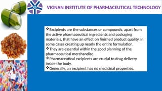 Role of Herbal Excipients and thier advantages | PPT
