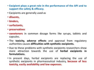 HERBAL EXCIPIENTS & Colorants.pptx