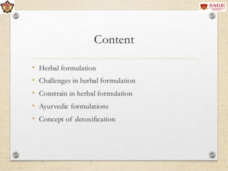HERBAL FORMULATION SLIDESHARE | PDF