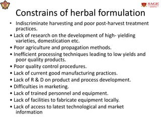 HERBAL FORMULATION SLIDESHARE | PDF