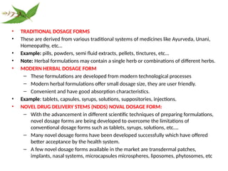 herbal formulations and its significance | PPTX